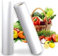 China Custom HDPE LDPE Flat Poly Bags on Roll 25x35cm 10mic for Produce Fruit Vegetable Packaging for sale
