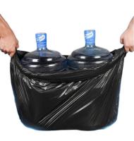 China Heavy Duty Black Plastic Garbage Bags 450x500mm HDPE LDPE Custom Thickness 5-100 Mic for sale