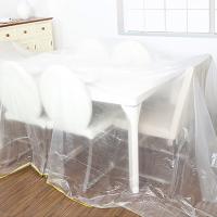 China Customized Size Disposable Transparent LDPE Dust Cover for Furniture and Air Conditioner 4m x 2.5m for sale