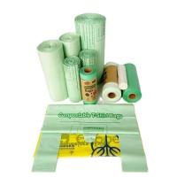 China Biodegradable Trash Bags 40% Biosource Material 8-15kg Load Custom Sizes for Commercial Use for sale