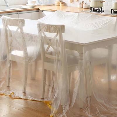China Clear Garbage Bags Furniture Dust Cover LDPE 4mx25m Custom Size for sale