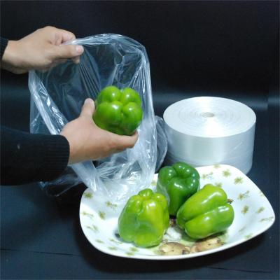 China HDPE LDPE Vegetable and Fruit Bag 25x35cm 10 Mic Thickness for Food Packaging for sale