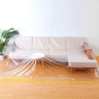 China Clear Plastic Furniture Cover 5.5-12.5 Micron LDPE HDPE Dust Cover for Sofa Chair Custom Sizes for sale
