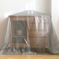 China Transparent Mattress Film Cover LDPE 5.5-12.5 Micron Custom Sizes 4m x 2.5m for sale
