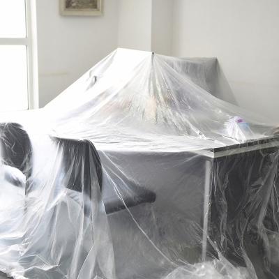 China Waterproof Customized Size Garment Cover LDPE Dust Protection Film 4m x 25m for sale
