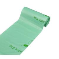China Biodegradable Square Bottom Dog Poop Bags 25x40cm 8kg Load Green Trash Pack with Carton Box for sale