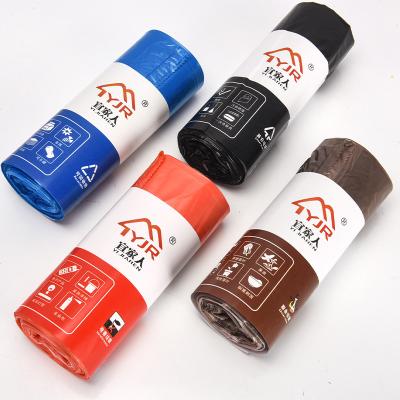 China Biodegradable PLA HDPE Woven Drawstring Garbage Bag on Roll 30L Custom Order for sale