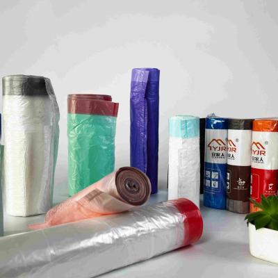 China PE Plastic 240L Black Husky Construction Liner Stand Up Pouch Trash Garbage Bags for sale