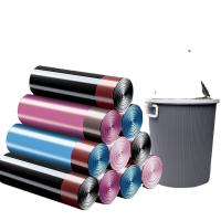 China Custom Drawstring Plastic Garbage Bag HDPE LDPE 450x500mm 5-100 Mic Thick for sale