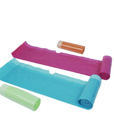 China Custom HDPE Drawstring Garbage Bags 450x500mm 5-100 Mic Thick Waste Plastic Bags for sale
