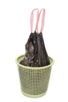 China 100L Hand Pouch Vest PE Plastic Garbage Bags on Roll for Household Use for sale