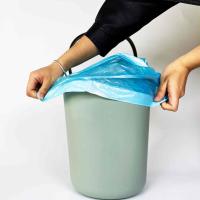 China Custom Offset Printing Degradable Drawstring Garbage Bag PE Trash Bag 5-50 Mic for sale