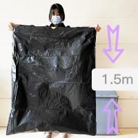 China Disposable Square Bottom Bag for Heavy Duty Trash Customized Big Drawstring Garbage Bags for sale