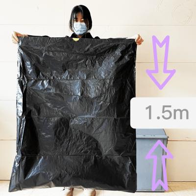 China Disposable Square Bottom Bag for Heavy Duty Trash Customized Big Drawstring Garbage Bags for sale