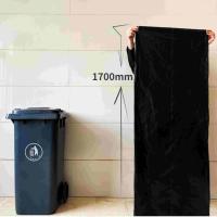 China HDPE LDPE LLDPE Heavy Duty Extra Large Black Outdoor Trash Bags 730x840mm 5-100 Mic for sale
