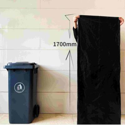 China HDPE LDPE LLDPE Heavy Duty Extra Large Black Outdoor Trash Bags 730x840mm 5-100 Mic for sale