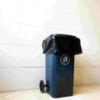 China HDPE LDPE LLDPE Heavy Duty Extra Large Black Outdoor Trash Bags 730x840mm 5-100 Mic for sale