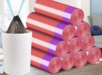 China HDPE Compostable Drawstring Garbage Bag 730x840mm Custom Logo Printing for Waste for sale
