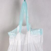 China Customized Logo Black Plastic Drawstring Garbage Bags for Kitchen and Office Cleaning for sale