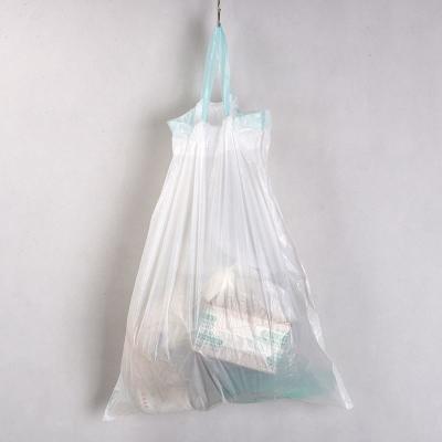 China Environmentally Friendly HDPE Drawstring Heavy Duty Trash Bag with Plastic Drawtape for sale