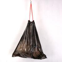 China Industrial Black Roll Can Liners 4-30 Gallon HDPE Trash Bags 730x840mm for sale