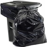 China HDPE LDPE Black Plastic Garbage Bag 730x840mm 5-100 Mic Eco-Friendly Waste Removal for sale