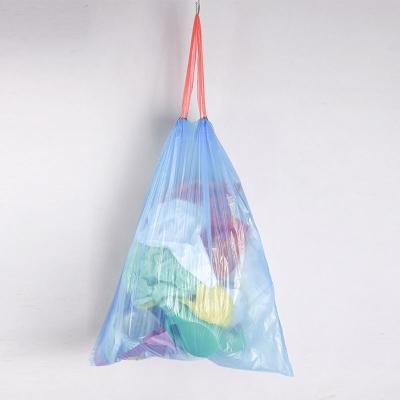 China Custom 13 Gallon Drawstring Trash Bags Heavy Duty Clear Garbage Bag 730x840mm PE Plastic for sale