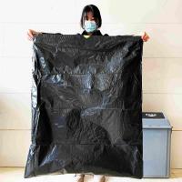 China Embossed LDPE Black Star Seal Garbage Bags 13 Gallon Drawstring for Business for sale