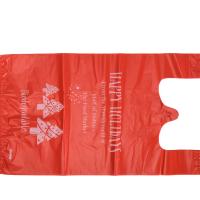 China HDPE Custom Pattern T-Shirt Plastic Bag 730x840mm for Food Waste Disposal for sale