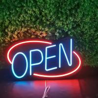 China Custom Super Bright Cafe Open Neon Sign LED Light Safe Durable For Storefronts for sale