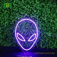 China Bright Green Art Neon Light Signs Wall Decor LED Light Up Art Display Piece for sale