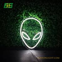 China Bright Green Art Neon Light Signs Wall Decor LED Light Up Art Display Piece for sale