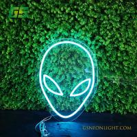 China Bright Green Art Neon Light Signs Wall Decor LED Light Up Art Display Piece for sale