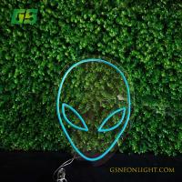 China Bright Green Art Neon Light Signs Wall Decor LED Light Up Art Display Piece for sale