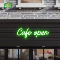 China Bright Cafe Open Art Neon Light Signs For Window Display LED Business Sign for sale