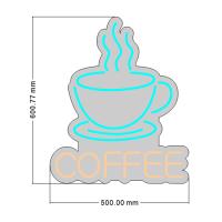 China Commercial Outdoor Coffee Neon Light Signs Shatterproof Neon Sign With Acrylic Back for sale