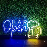 China Highly Visible Beer Bar Open Neon Sign Light 12V 3A Power Supply Waterproof for sale