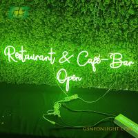 China Commercial Restaurant Coffee Bar Open Neon Sign With Acrylic Backboards for sale