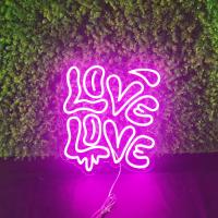 China Romantic Love Love Gift Neon Light Sign For Wedding Photo Backdrop for sale