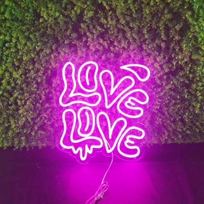 China Romantic Love Love Gift Neon Light Sign For Wedding Photo Backdrop for sale