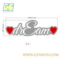 China Love Art Neon Light Signs For Romantic Wedding Reception Photo Backdrop for sale