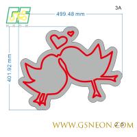 China Birds Love LED Neon Wall Art Signs For Bedroom Wedding Anniversary Couple Birthday Gift for sale