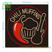 China CHILI MUFFINGS Restaurant LED Neon Wall Decor Custom For Food Shop Cafe Bar Business Branding for sale