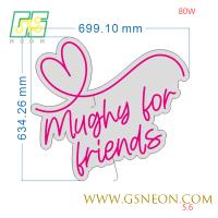 China Muphy For Friends Party Neon Light Custom LED Neon Wall Art For Birthday Wedding Event for sale