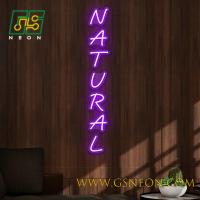 China NATURAL Purple Custom Neon Light Art LED Exterior Neon Lights Wall Decor For Garden Shop for sale