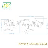 China LED Better Together Neon Light Sign Light Wedding Sign For Ceremony Decor Romantic Display for sale