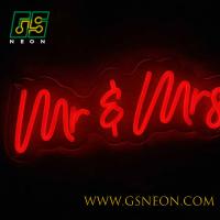 China Mr And Mrs Neon Name Signs For Wedding Reception LED Neon Light Name Sign for sale