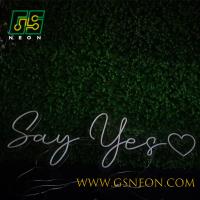 China SAY YES LED RGB Neon Sign Light For Wedding Engagement Party Backdrop Reception Decor for sale