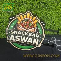 China Outdoor Double Sided LED Logo Sign Business Advertising Illuminated Storefront Sign for sale