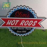 China Shop LED Storefront Logo Sign Outdoor Front Lit Push Through Illuminated Signs for sale